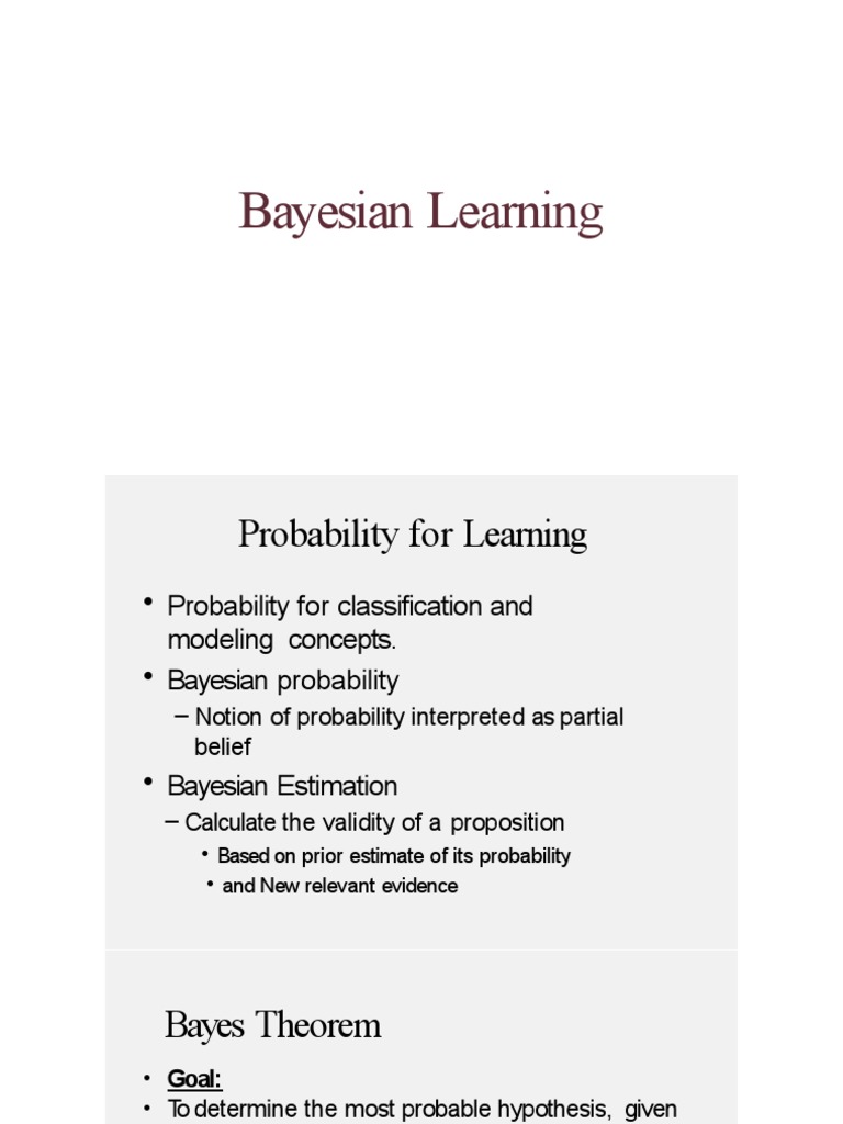 Bayesian Learning | PDF | Bayesian Network | Bayesian Inference