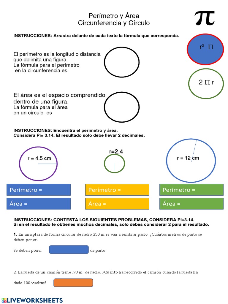 Perimetro y Area Del Circulo 4 | PDF