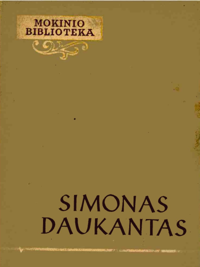 Simonas Daukantas Mokinio Biblioteka | PDF
