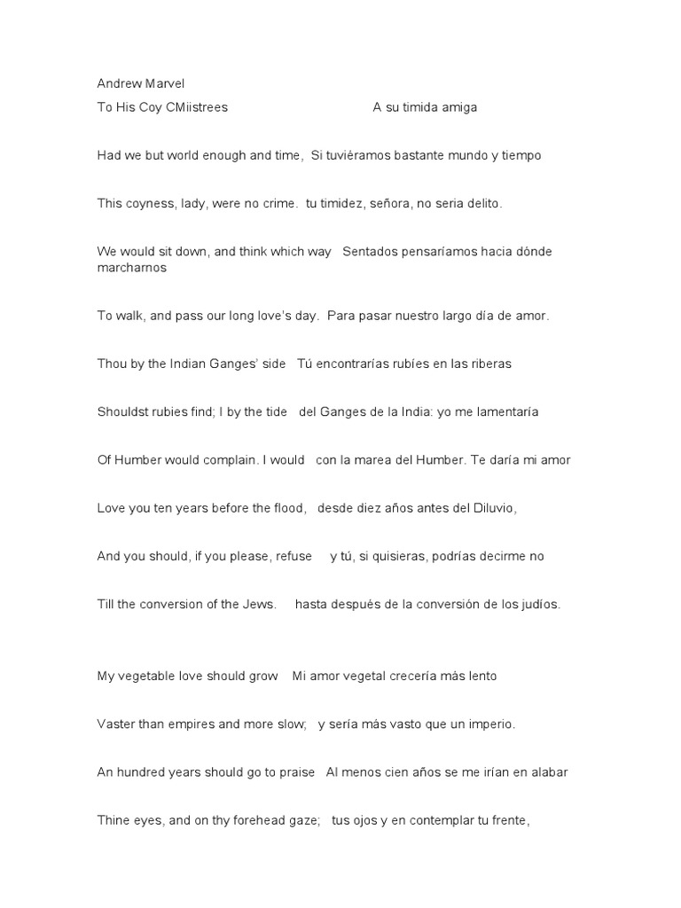 Poem Andrew Marvel 00 | PDF