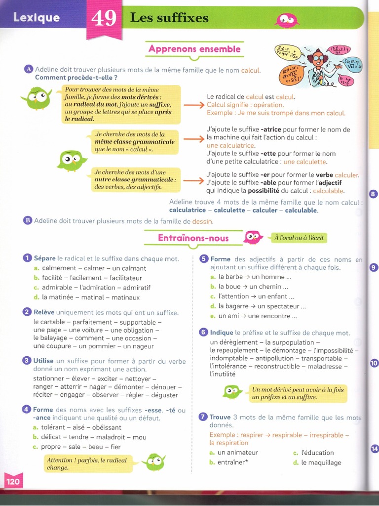 Les Suffixes - cm2-2 | PDF