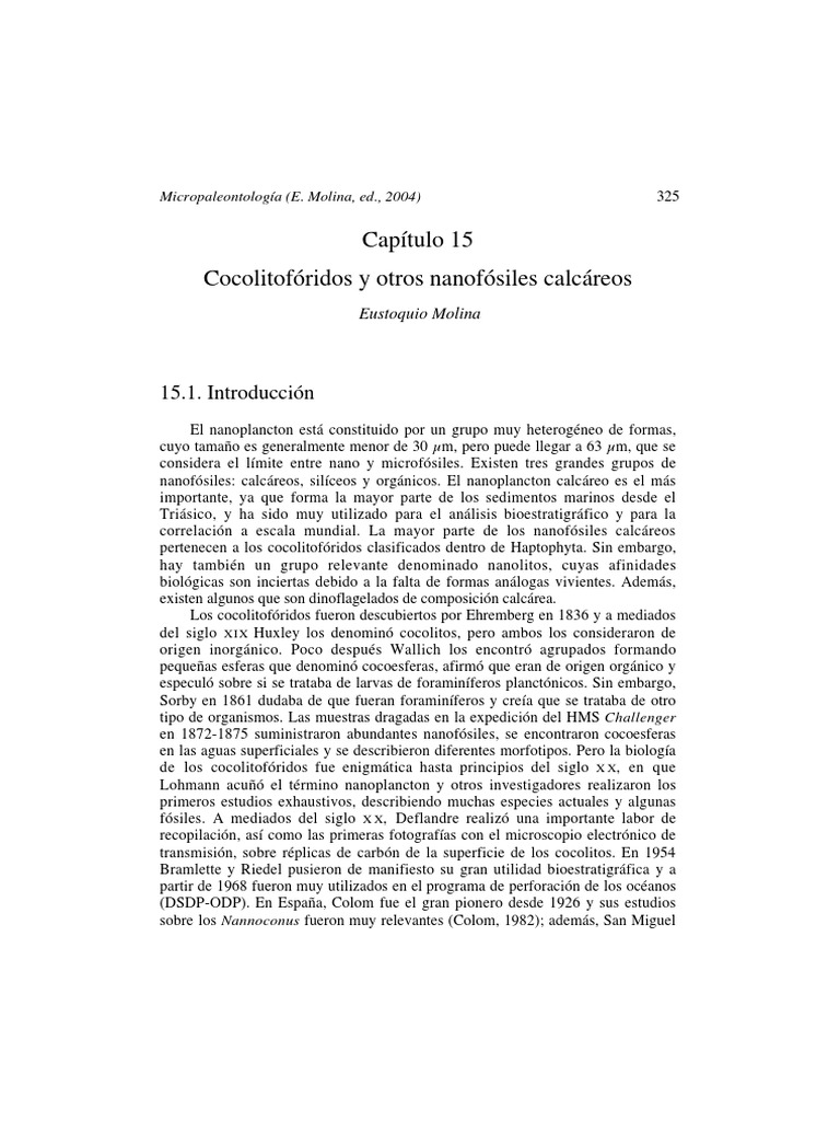 Cocolitofóridos: Nanofósiles Calcáreos | PDF | Biología Celular) | Cretáceo