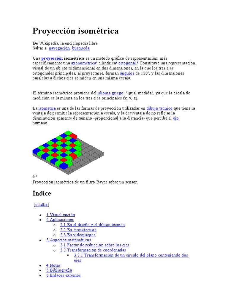Proyección Isométrica | PDF