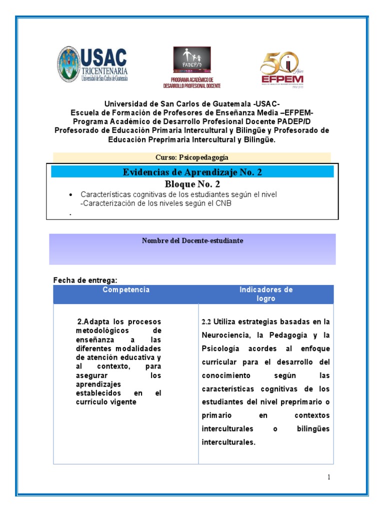Secuencia de Aprendizaje Sesión 2 Psicopedagogía | PDF
