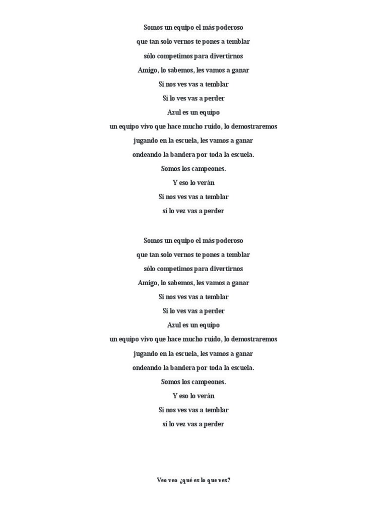 Somos Un Equipo El Más Poderoso | PDF