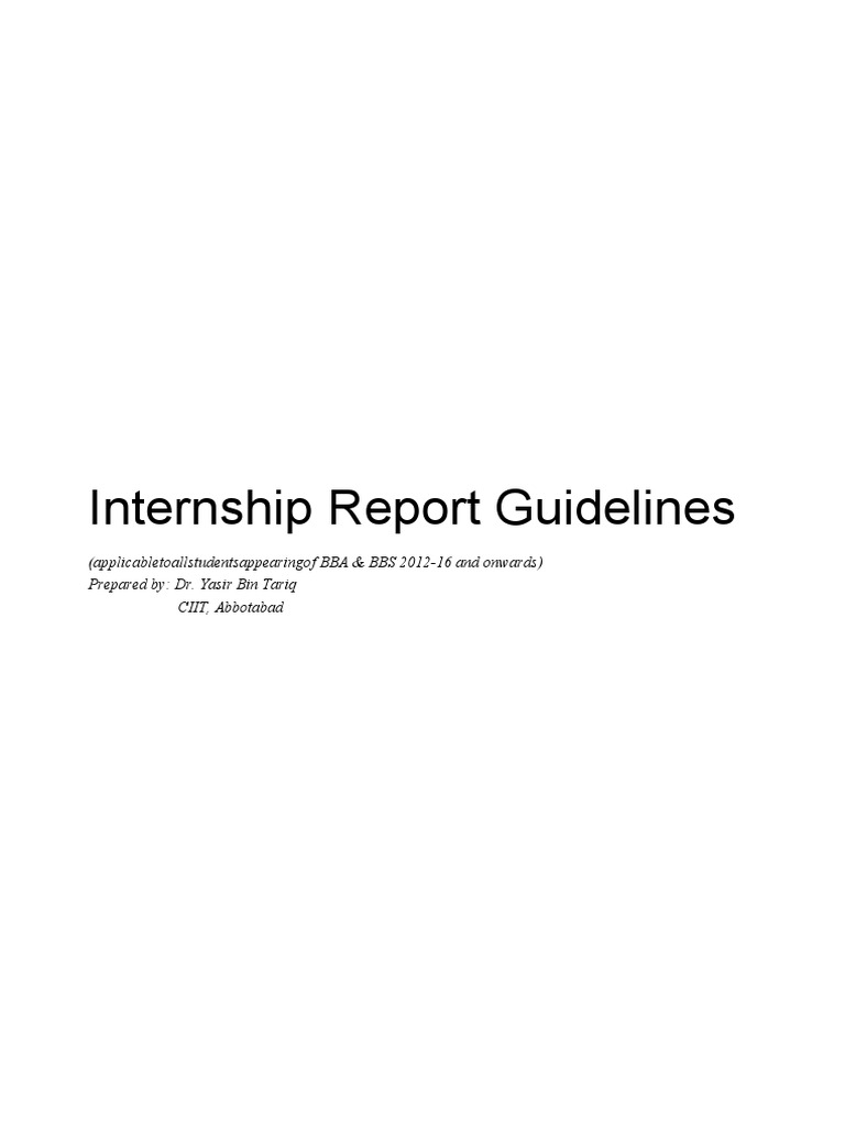 Internship Report - Manual With Annexures | PDF | Experience | Citation