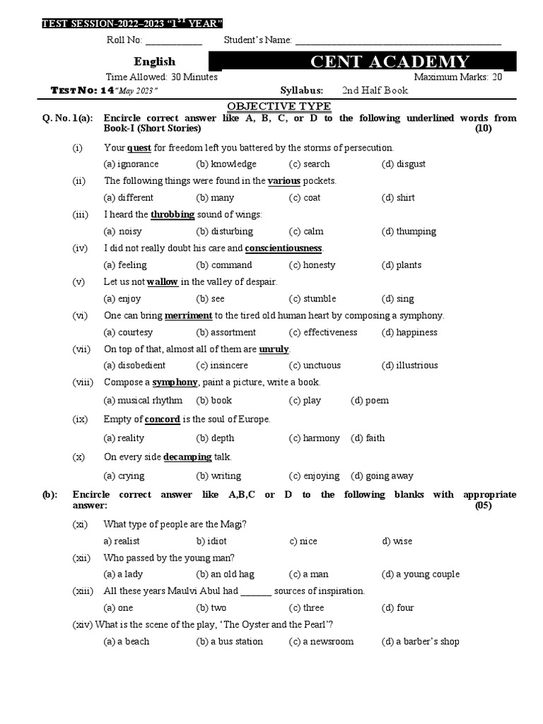 English-11 (T # 14) (SHB) | PDF