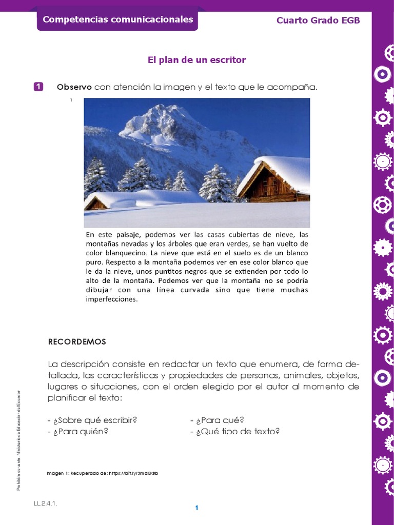 99.ficha Pedagogica El Plan de Un Escritor | PDF | Adjetivo | Lingüística