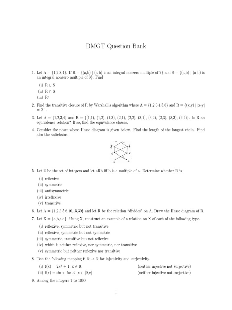 DMGT QB | PDF | Teaching Methods & Materials | Science & Mathematics