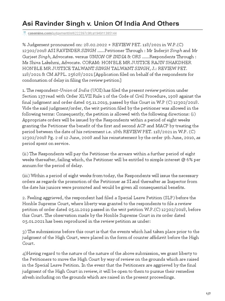 APAR Not Disclosed - MACP Cannot Be Stopped | PDF | Appeal | Judgment (Law)