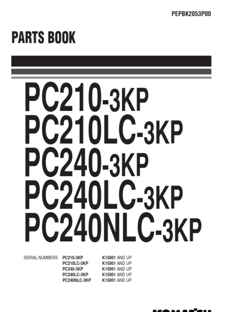 Komatsu PC210/PC240 Parts Manual | PDF