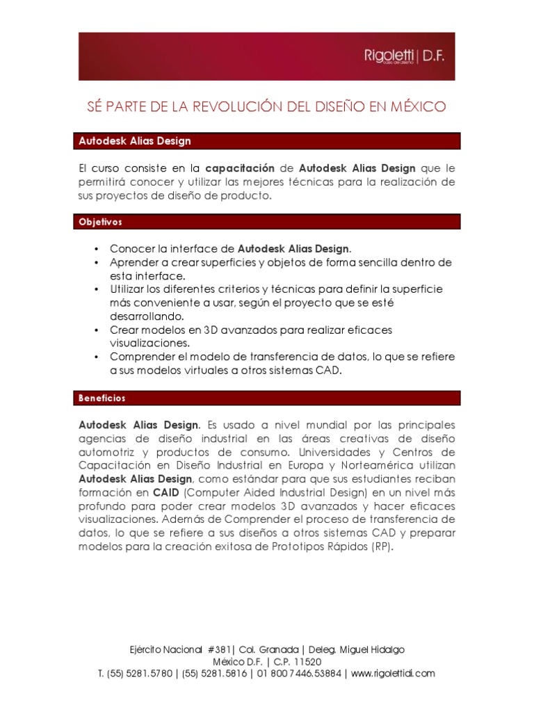 Programa Alias | PDF | Gráficos de computadora 3 D | Diseño