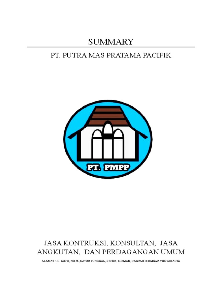 Profil PT. Putra Mas Pratama Pacifik | PDF | Pengelolaan Keuangan ...