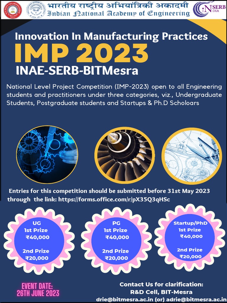 IMP 2023 - Brochure | PDF | Innovation | Engineering