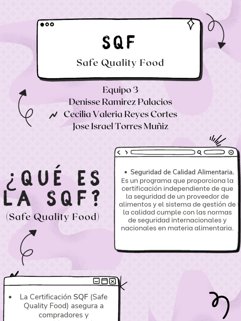 SQF - Equipo 3 | PDF | Calidad (comercial) | Seguridad alimenticia