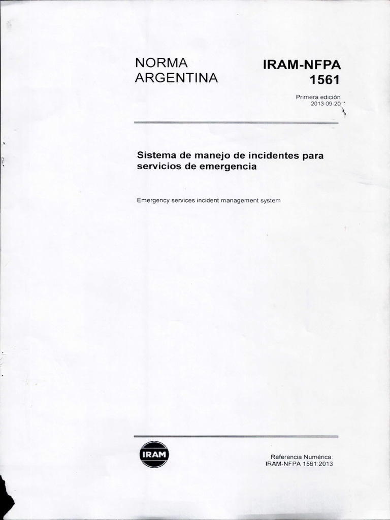 Iram 1561 | PDF | Defensa Civil | Personal (militar)