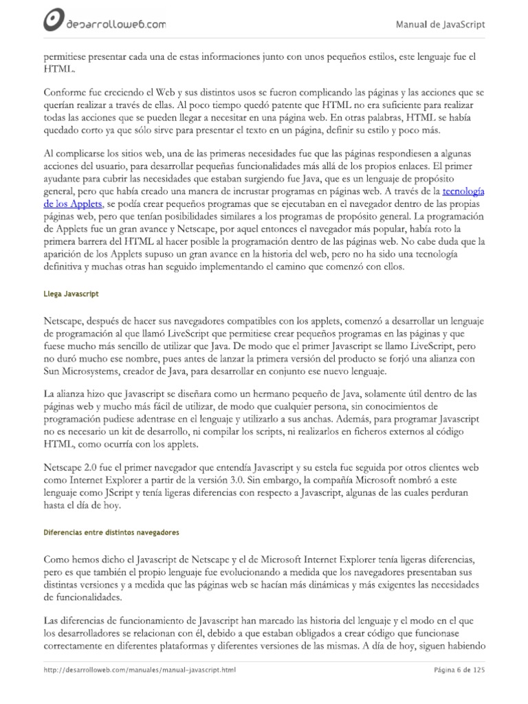 Manual-Javascript Parte 2 | PDF