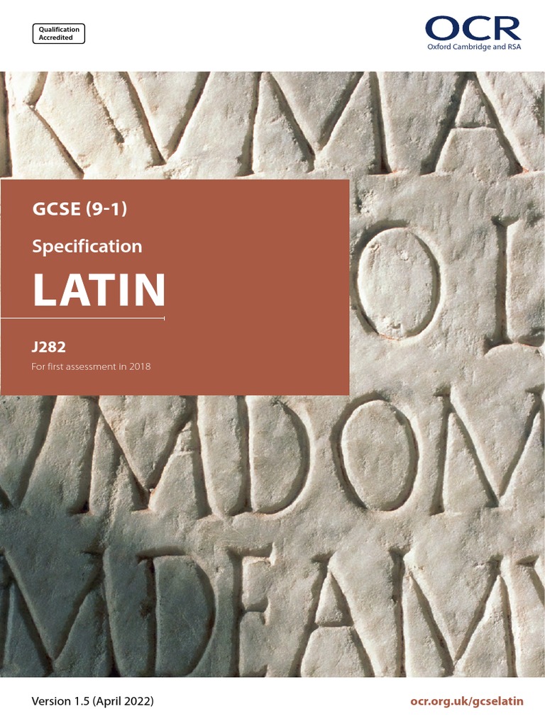Specification Accredited Gcse Latin j282 | PDF | English Language ...