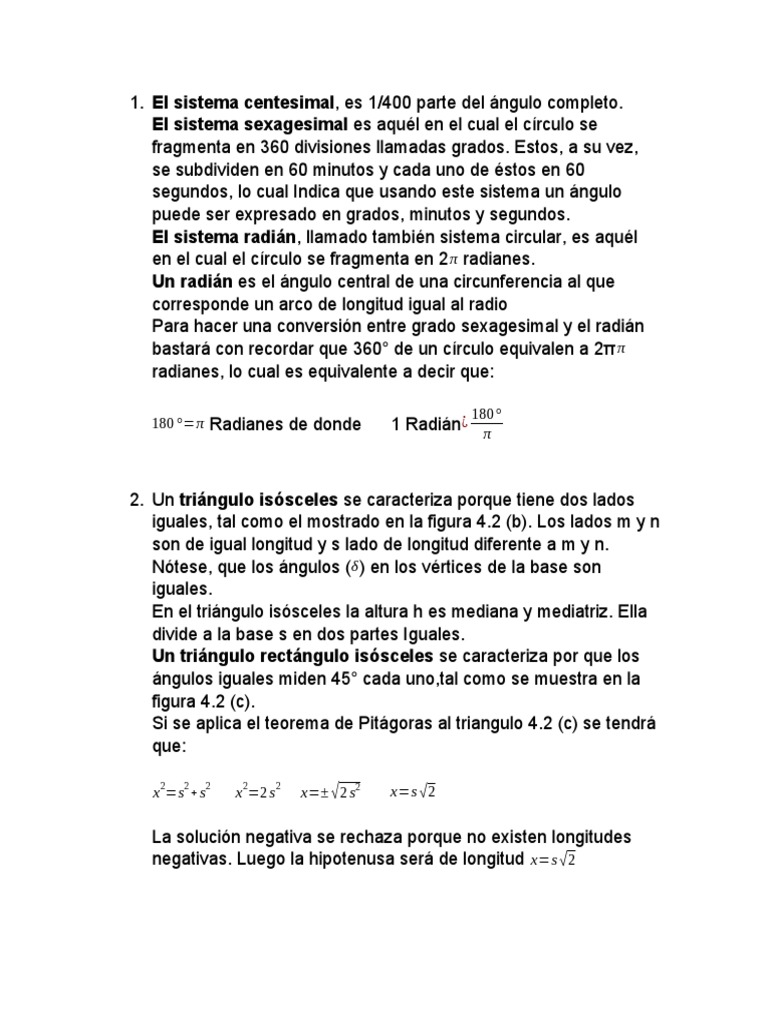 El Sistema Centesimal | PDF | Triángulo | Ángulo