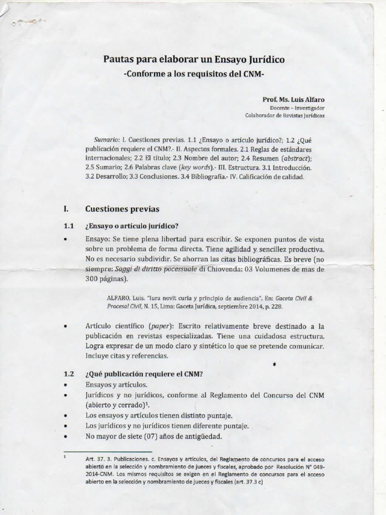 Ensayo Juridico CNM | PDF