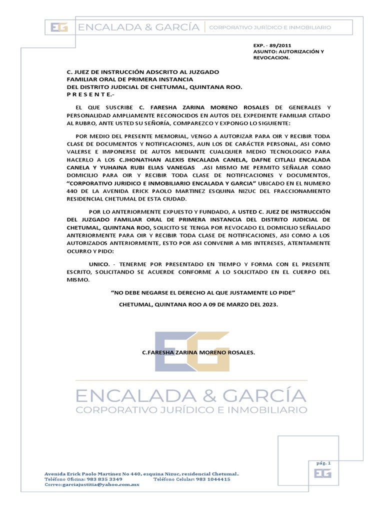 Autorizacion (1) Faresha | PDF