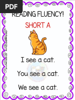 CVC Fluency Sentences Read and Color Short U Words Worksheet ...