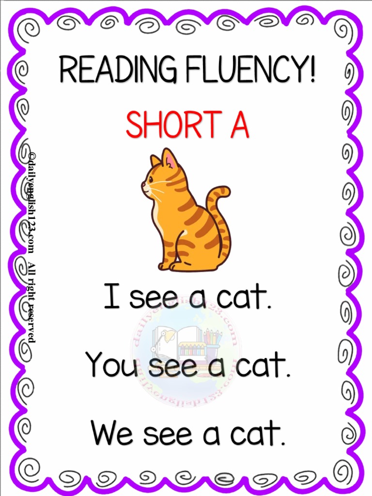 Reading Fluency Short Vowels | PDF