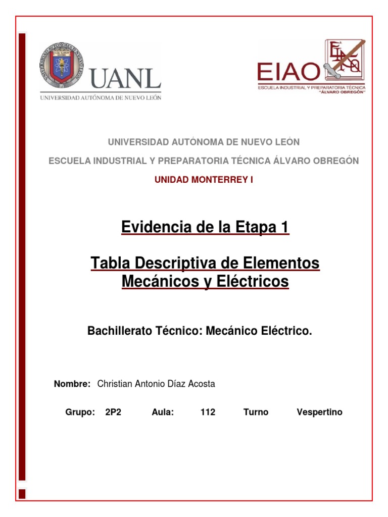 CADA EV1 EleHerrElect | PDF | Ingenieria Eléctrica | Corriente eléctrica