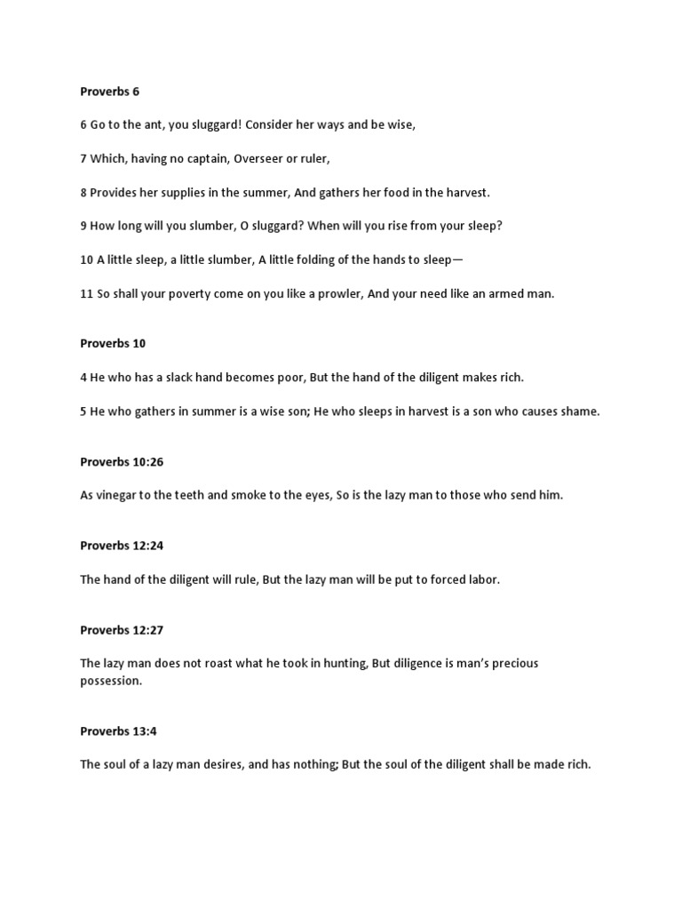 Laziness Vs Diligence | PDF