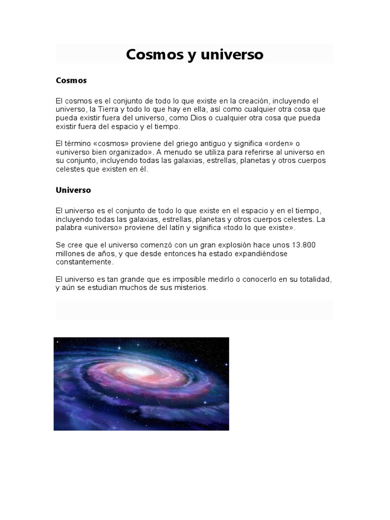 Cosmos y Universo1 | PDF | Tierra | Sistema solar
