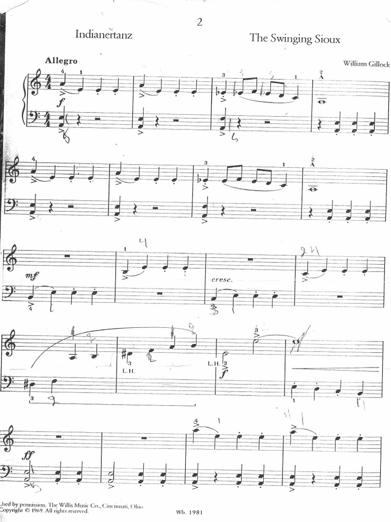 The Swinging Sioux - William Gillock | PDF