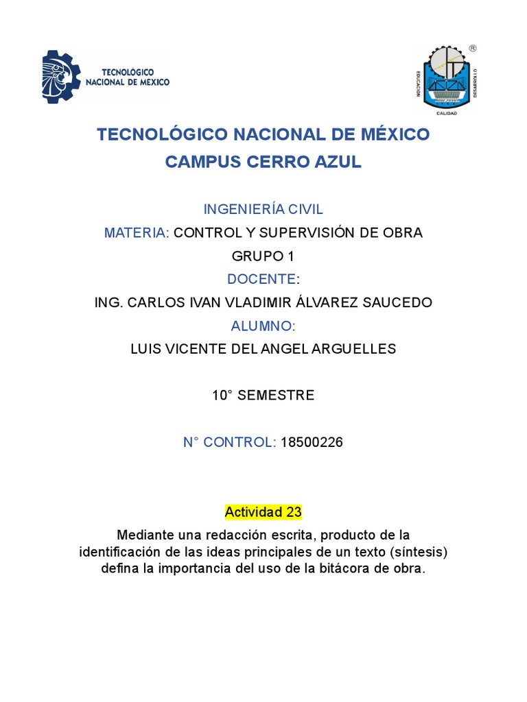 Act23 Control y Sup | PDF | Blog