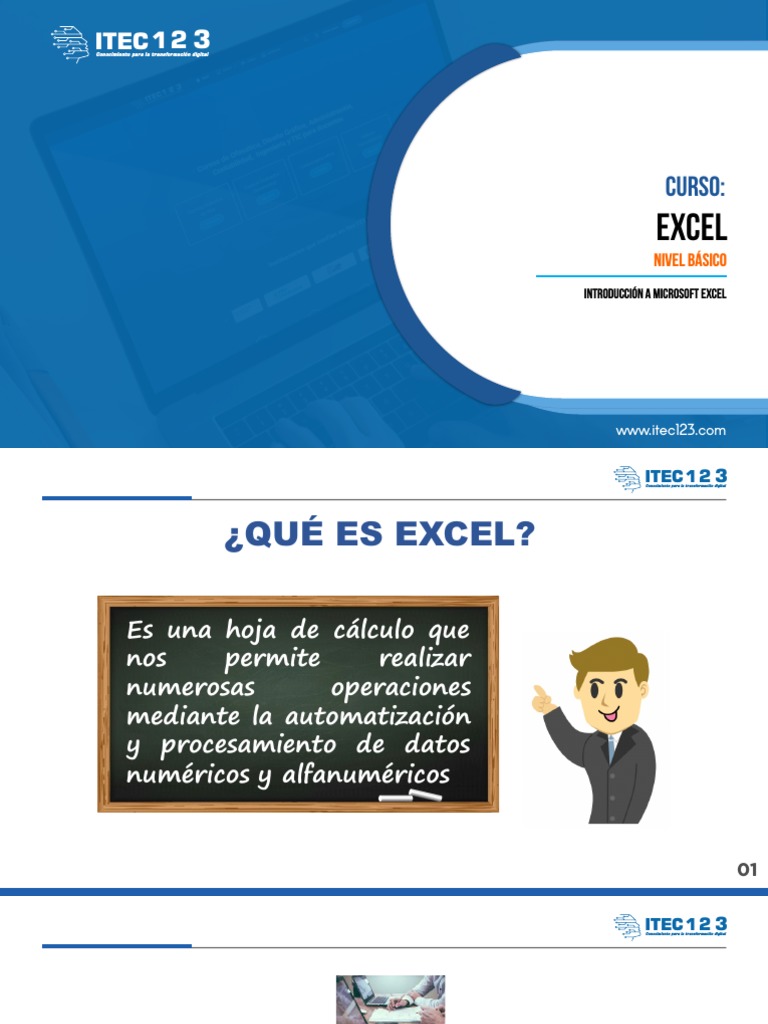 Excel Nivel Básico - Sesión 01 | PDF | Microsoft Excel | Hoja de cálculo