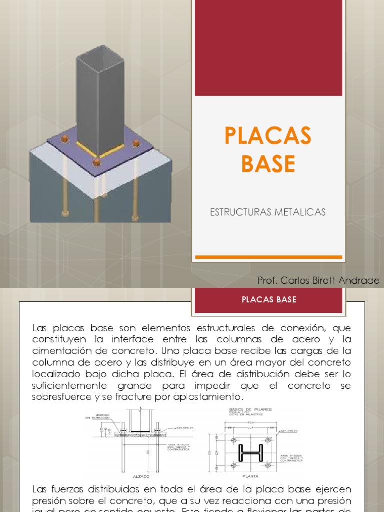 Placas Base | PDF | Hormigón | Fundación (Ingeniería)