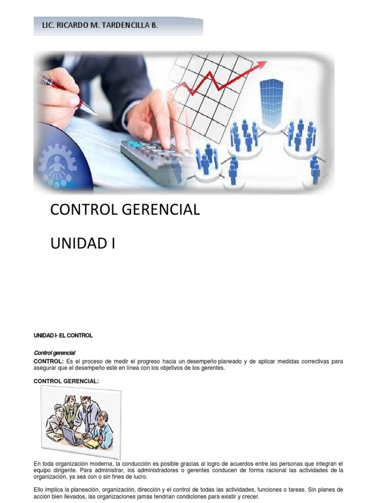 Unidad I Control Gerencial 2021 | PDF