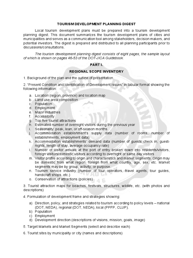 Master Plan Guidelines | PDF | Tourism | Swot Analysis