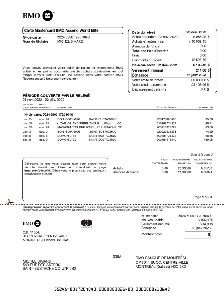 Estatement - 2022 12 22 | PDF