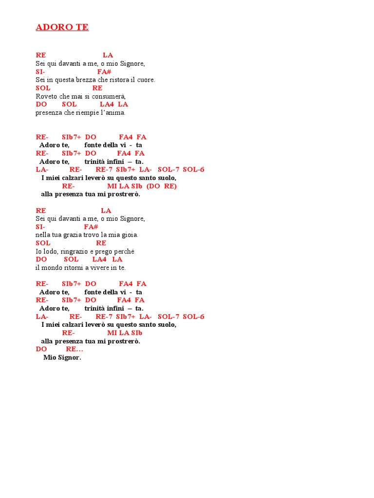 Adoro Te (Re) | PDF