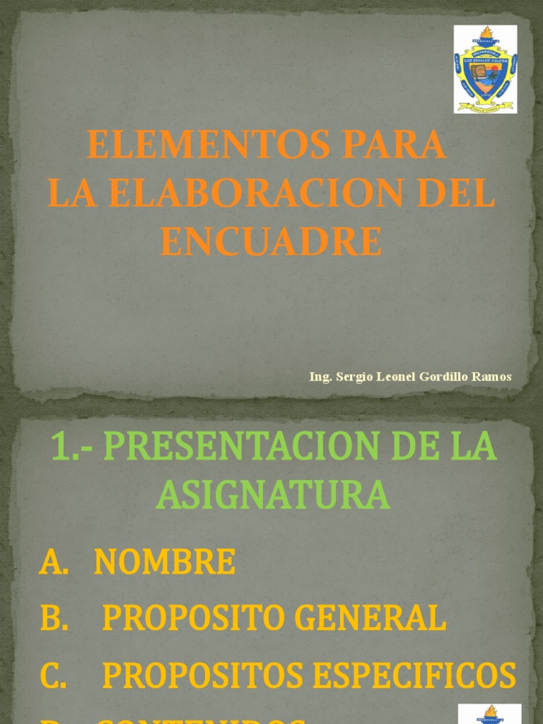Elementos de Un Encuadre | PDF | Evaluación | Cognición