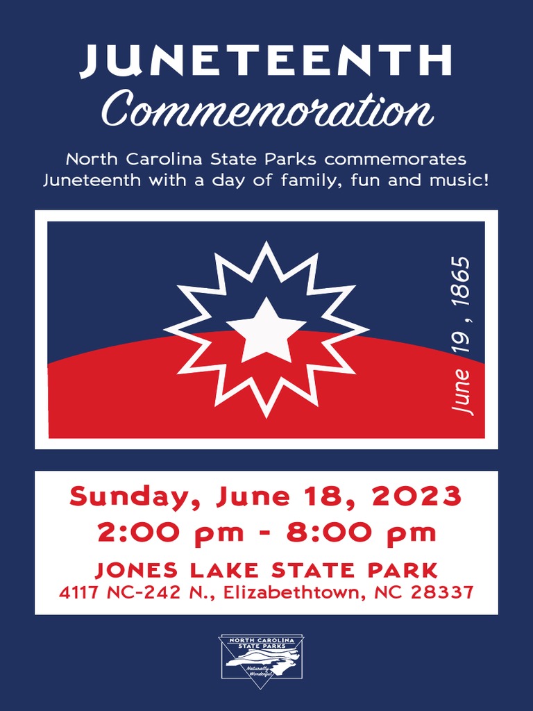 Juneteenth Presentation Booklet For Commemoration at Jones Lake State ...