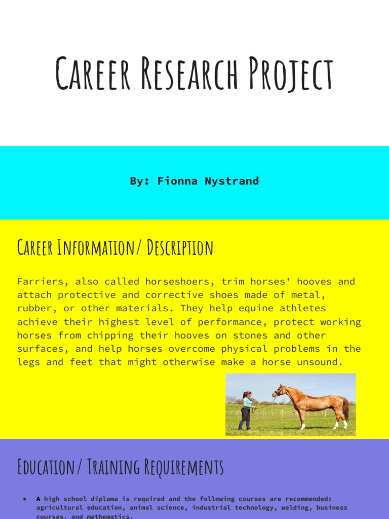Fionna Nystrand Career Research Project Slideshow | PDF | Horses