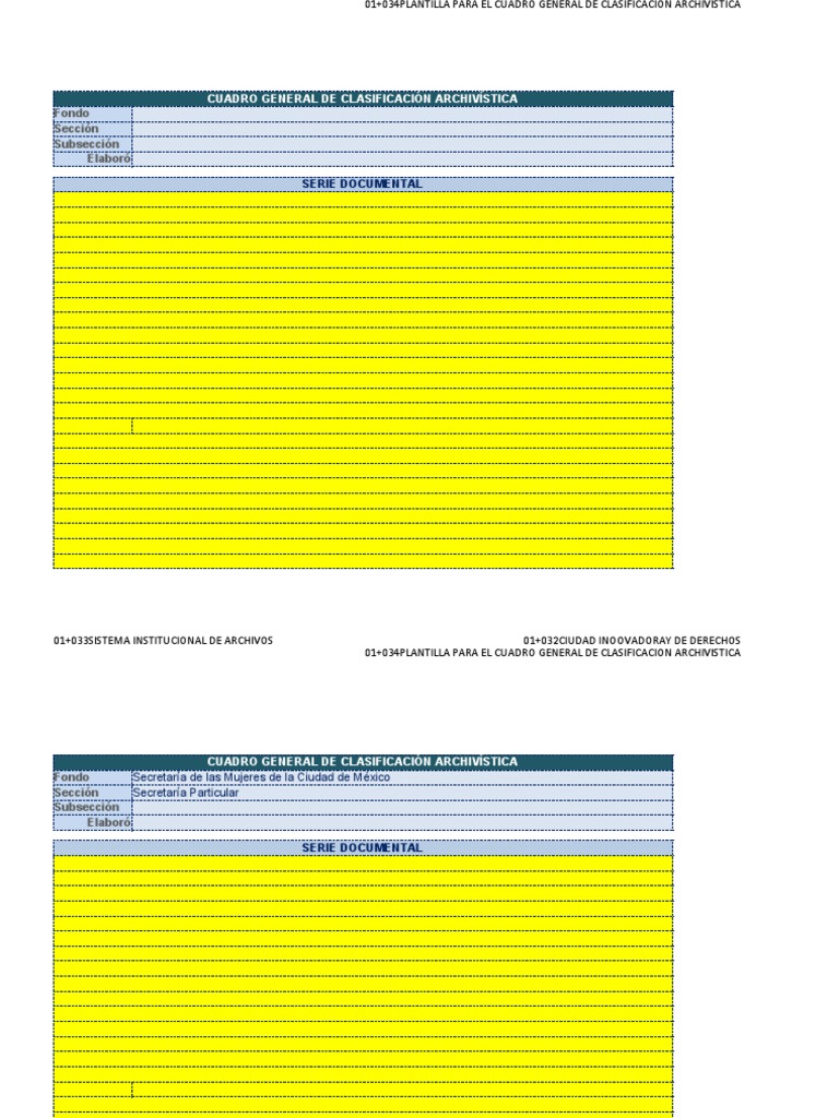 Cuadro General de Clasificación Archivística | PDF
