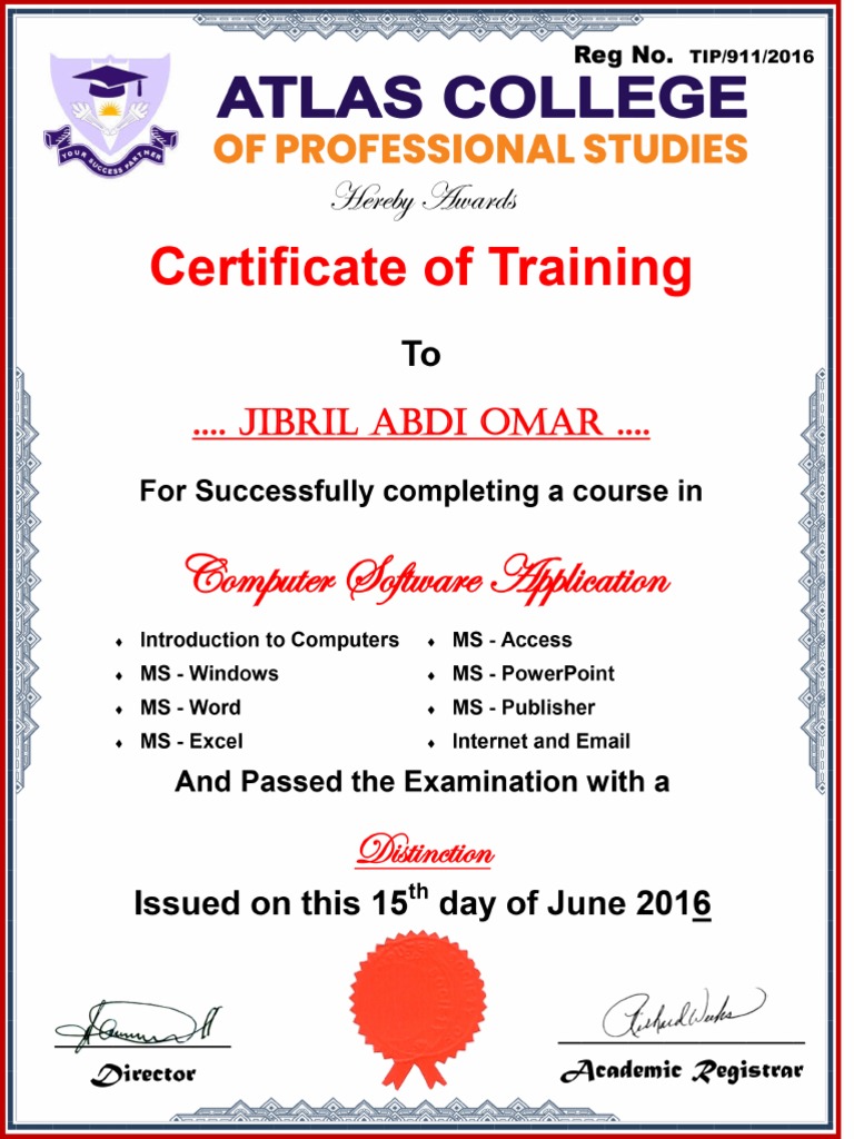 College Certificate | PDF