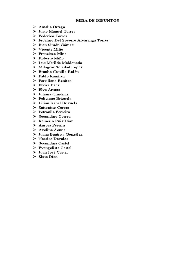 Misa de Difuntos | PDF