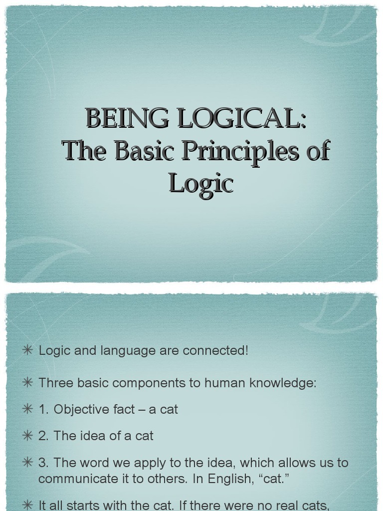 Being Logical 2 | PDF | Argument | Objectivity (Philosophy)