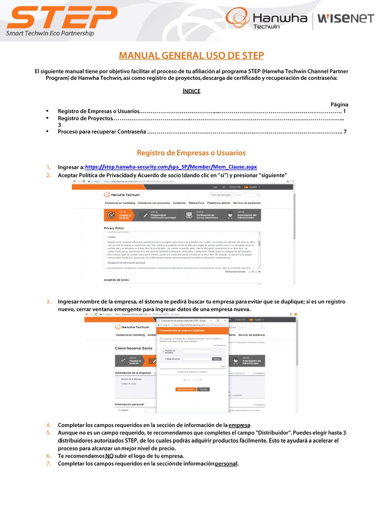 Manual General de Uso Step 2023 | PDF