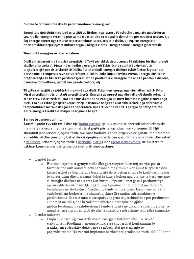 Burim Natyror: Burim I Parinovueshëm Është Një | PDF