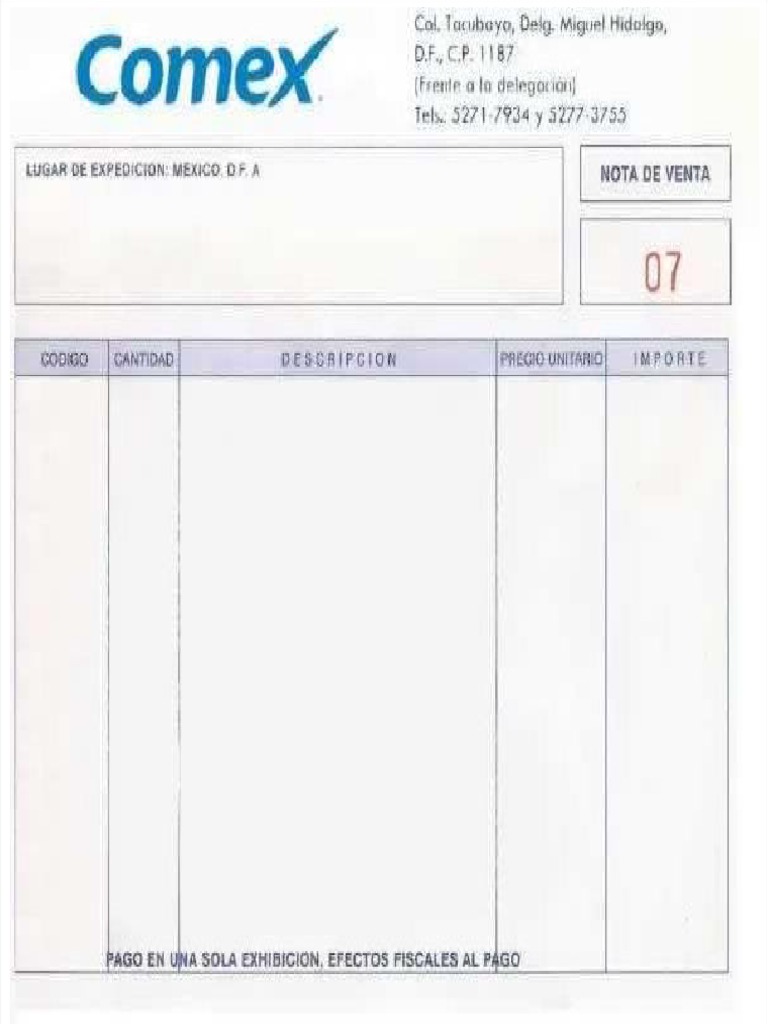 Comex Nota | PDF