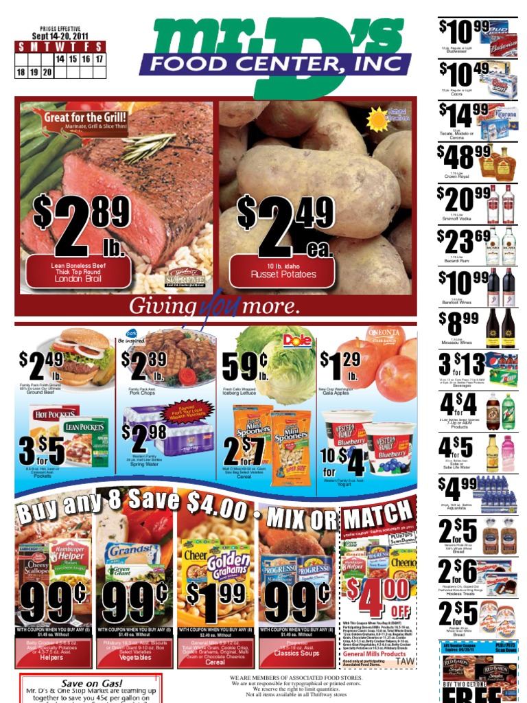 Mr. D's Weekly Deals | PDF | Food Industry | Foods