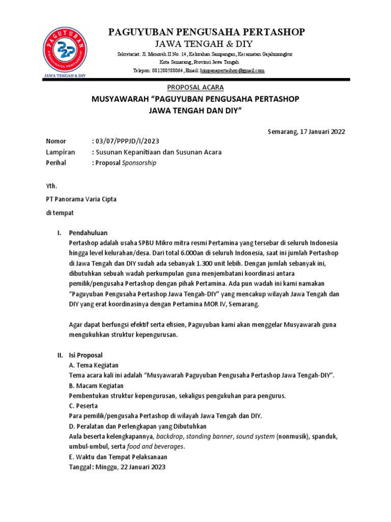 Proposal Musda Draf 13012023 | PDF